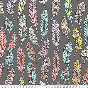 Bohemian Feathers Anti-Pill Premium No-Sew Throw Fleece Fabric Kit (72x60)