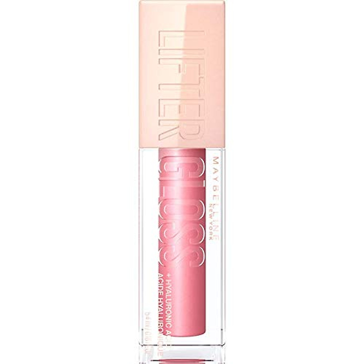 Maybelline Lifter Gloss, Hydrating Lip Gloss with Hyaluronic Acid, High Shine for Plumper Looking Lips, Petal, Warm Pink Neutral, 0.18 Ounce