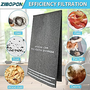 8 Pack 38737 Dust Filter Bags Replacement for Craftsman 2 to 2.5 Gallon Wet/Dry Vacuums and Powerhead Bucket Vac, Part# CMXZVBE38737 / 9-38737, with 3 Retaining Bands