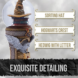 Nemesis Now Harry Potter Hogwarts Snow Globe, Officially Licensed Collectible Merchandise, Hand-Painted Resin, Features Hedwig and The Sorting Hat