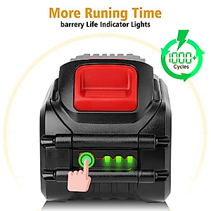 DSANKE DCB606 20V/60V 9.6Ah Lithium Battery Replace for DeWalt 60V Battery Compatible with DeWalt DCB606 DCB612 DCB606-2 DCB609 DCB609-2 DCB204 DCB205 DCB206 20V/60V/120V MAX Cordless Power Tools