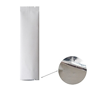 200Pcs Coffee Sugar Bag Heat Seal Aluminum Foil Plastic Bags Matte Colored Ziplock Bags Open Top with Tear Notch Zipper Pouch Food Saver Bag Short Term Food Storage Packaging White