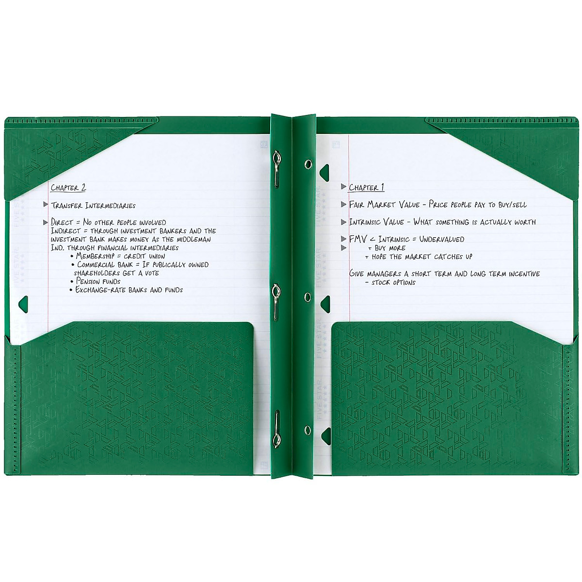Five Star 2-Pocket Folders, 4 Pack, Plastic Folders with Stay-Put Tabs and Prong Fasteners, Includes Writable Label, Holds 11" x 8-1/2", Assorted Colors (38048), 4 count (Pack of 1