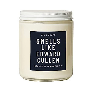 CE Craft - Smells Like Edward Cullen Scented Candle - Midnight Musk Scent - Gift for Her, Celebrity Prayer Candle, Robert Pattinson Gift, Scented Soy Wax Candle, 8 oz Handpoured