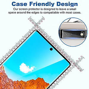 Arshek Screen Protector (2 Pack) for Google Pixel 6 Pro, 9H Tempered Glass, Ultrasonic Fingerprint Compatible, HD Clear, 3D Curved, Scratch Resistant, Case Friendly, 6.71 inch