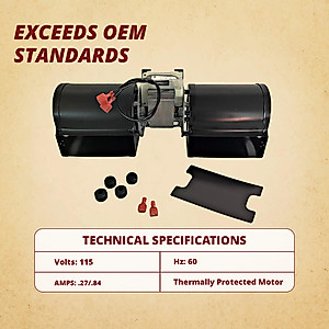 Quadrafire Stove Fan Room Air Blower Pellet, Wood & Gas 812-4900