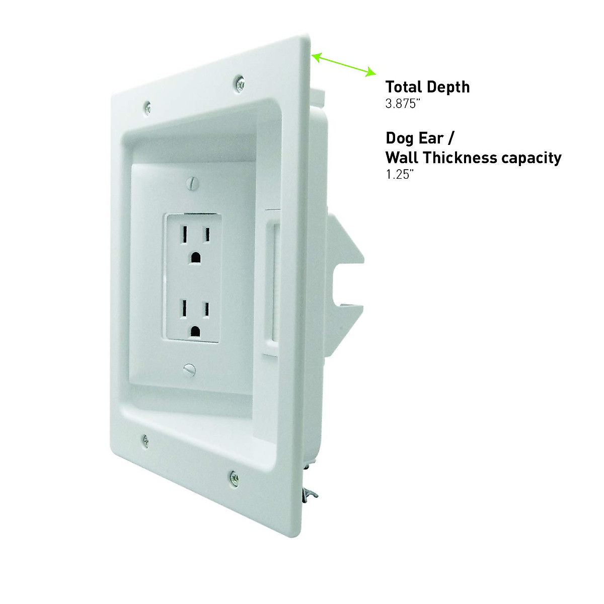 Legrand, Home Office & Theater, In Wall TV Power Kit, White, 6ft Length, HT22U2WHR6