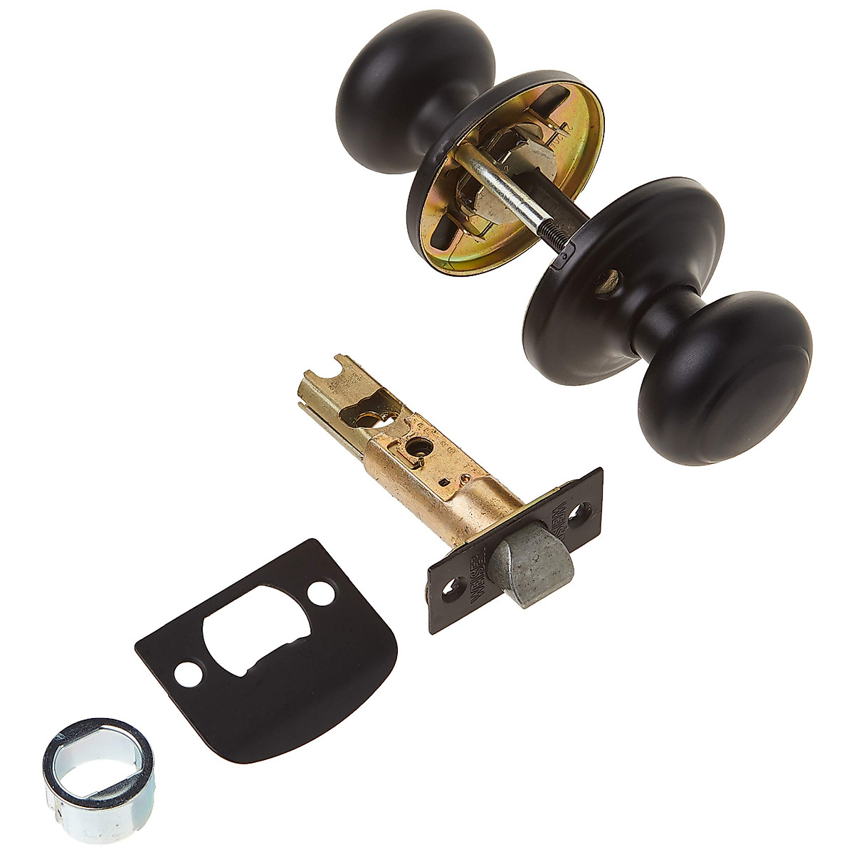 Troy Welcome Home Round Door Knob Lockset, Iron Black Weiser Passage Locks