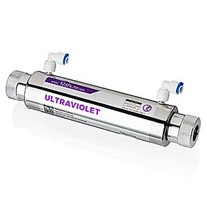 iSpring UVF11A UV Ultraviolet Light Water Filter with Smart Flow Control Switch 11W, 110V, 10-INCH