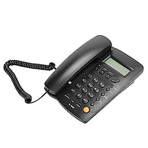 TC 9200 ABS Black Fixed Landline Telephone with Hands Free Caller Identification for Family Business Office Hotel