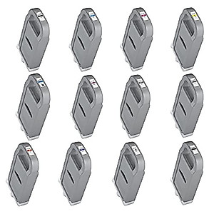 SuppliesMAX Compatible Replacement for Canon ImagePROGRAF PRO 2000/2100/4000/4100/6000/6100 High Yield Inkjet Combo Pack (PBK/C/M/Y/PC/PM/MBK/GY/PGY/R/BU/CO) (PFI-1300-12PK)