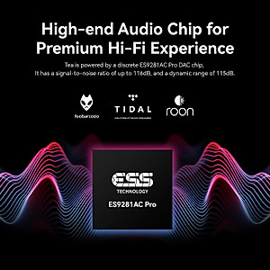 KHADAS Tea Portable Headphone Amplifier,DAC Magnetic Amplifier Bluetooth 5.0 HiFi Hi-Res USB DAC 32bit/384KHz, 1160mAh Battery ESS ES9281AC Pro Qualcomm QCC5125 LDAC/aptX HD, PCM, DSD, MQA(Grey)