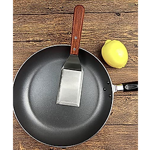 KLAQQED Metal Spatula for Cast Iron Skillet, Grill Spatula Stainless Steel Spatula, Burger Spatula, Fish Turner Spatula, Griddle Spatula, Spachulas Egg Flipper, Flat Top Metal Spatula for Cooking BBQ