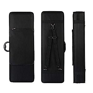 FINO 4/4 Full Size Violin Case Professional Oblong Violin Hard Case with Built-in Hygrometer,Super Lightweight Portable Carrying Bag Slip-On Cover with Backpack Straps,Black
