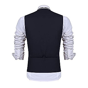COOFANDY Men's Dress Vest Slim Fit Formal Dress Waistcoat Casual Business Wedding Suit Vest