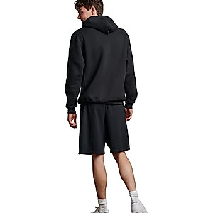 Russell Athletic Men's Cotton Baseline Short with Pockets, Black, Medium