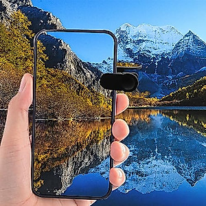 Mirror Reflection for Phone Camera, Smartphone Camera Mirror Reflection Clip Kit Camera Shots, Adjustable Mobile Phone Reflection Camera Clip for Travel,Mirror Reflection Clip for Phone Camera(Black)