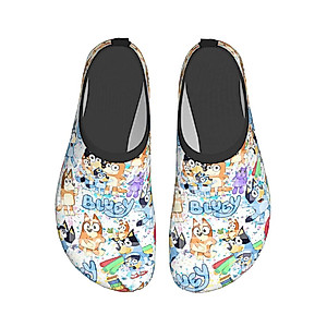 NZHMZJK Water Shoes for Boy Girl Quick-Dry Aqua Socks Swim Beach Yuga Exercise Wear Sport Pool Camping Must Haves Youth Size Style-04-2.5-3 Little Kid