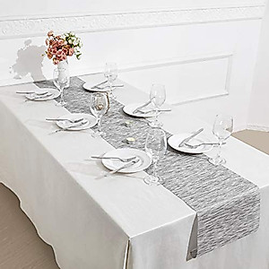 DOLOPL Table Runner Grey Table Runners Outdoor Table Runner 12"×72" Non-Slip Heat Resistant Easy to Clean Modern Farmhouse Kitchen Table Runner for Patios Family Dinner Office Kitchen Table