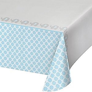 Creative Converting 316939 All Over Print Plastic Tablecover, 54 x 102, Little Peanut, Boy
