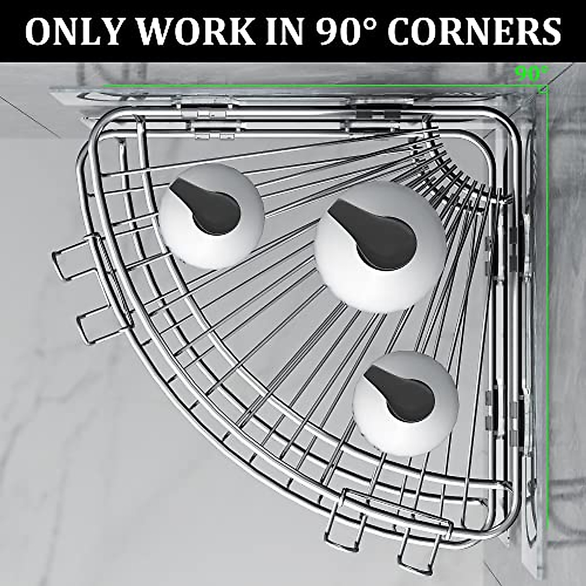 Orimade Corner Shower Caddy Organizer bundle with Rectangle Shower Shelves and Soap Dish Holder
