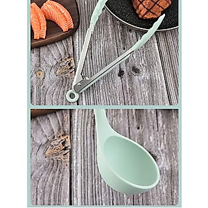 VETCS 12-Piece Silicone Kitchen Cooking Utensils Set with Holder,Heat-Resistant BPA Free Kitchen Tools,Dishwasher Safe,Black,12.5 * 33.2cm