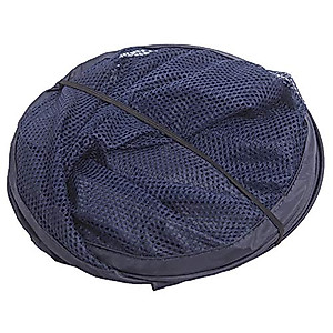 Amelitory Mesh Pop-up Laundry Hamper Easy Foldable Laundry Baskets With Two Durable Handles For Home,Dorm,Travelling Storage Dark Blue