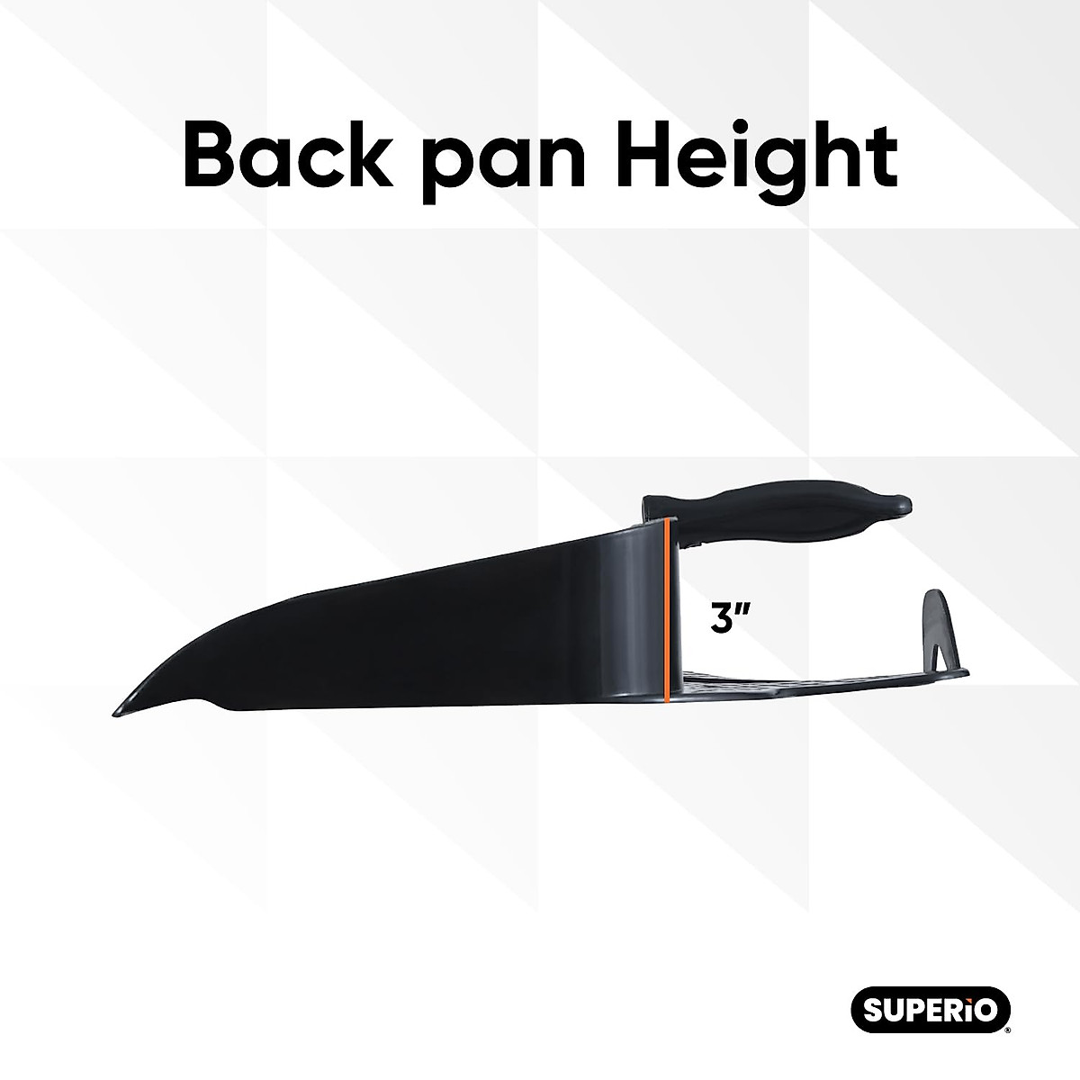 Superio Heavy Duty Plastic Step-on Dustpan with Comfort Grip Handle Black, Durable, Lightweight Multi Surface Dust Pan Easy Broom Sweeping, 10-inch Wide, 2-Pack