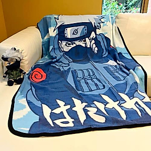 JUST FUNKY Naruto Shippuden 45" x 60" Fleece Blanket | Featuring Kakashi Hatake | Bedding | Throw | Home Décor | Sofa and Bed Blanket | Officially Licensed