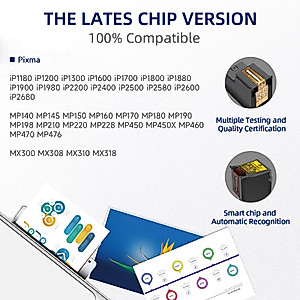 InkSpirit Remanufactured Ink Cartridge Replacement for Canon PG-40 CL-41 PG40 CL41 Black Color Use in Pixma MP140 iP2500 MP470 MP190 MP160 iP2600 iP1800 MP210 iP1900 iP1700 iP1600 (1 Black, 1 Color)