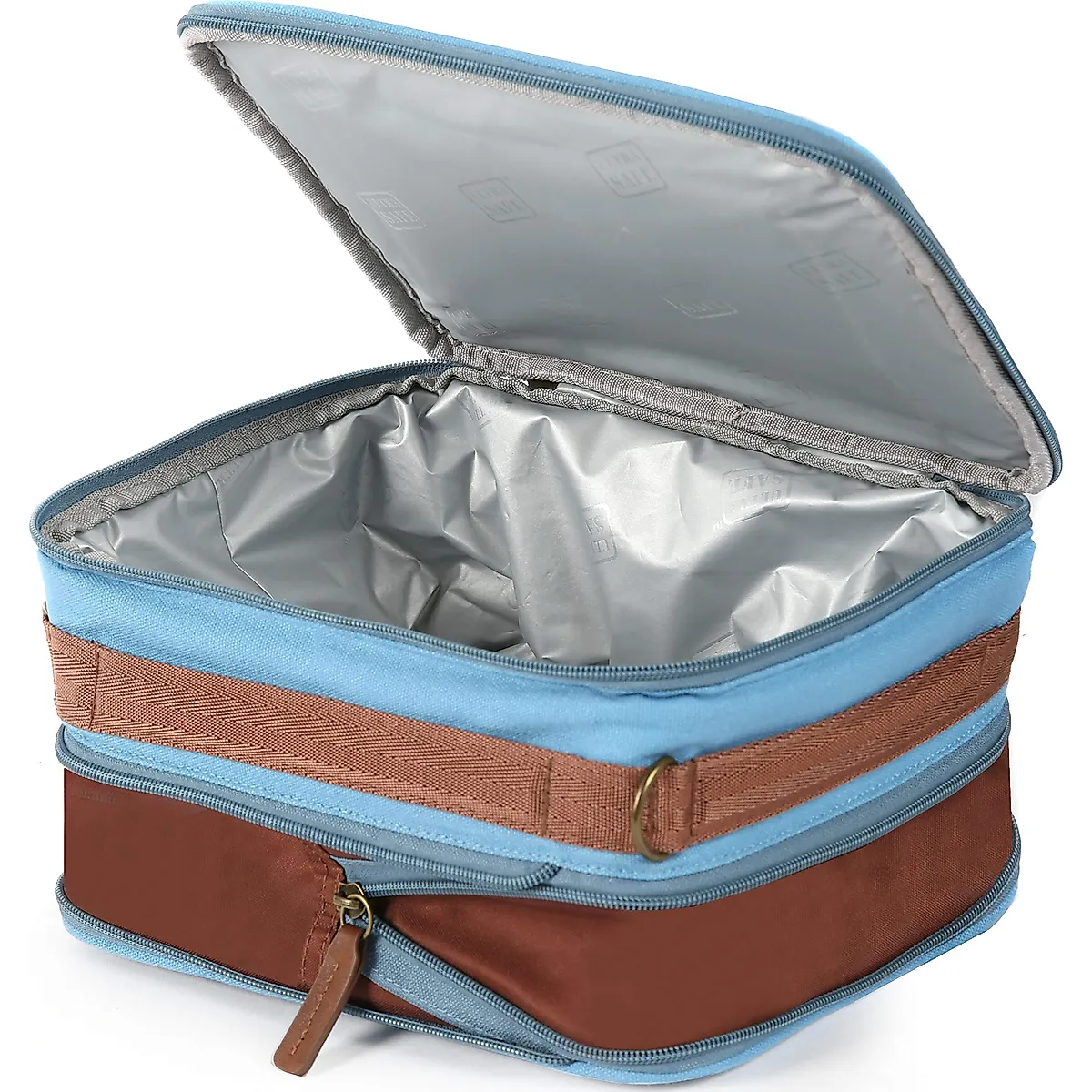 Arctic Zone Canvas Expandable Horizontal Lunch Box with Removable Shoulder Strap - Blue