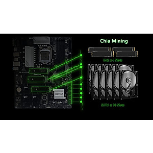 Biostar TZ590-BTC Duo (Intel 10th and 11th Gen) LGA 1200 Intel Z590 9 GPU Support GPU Mining Motherboard.