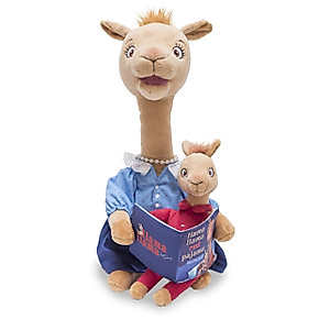 Cuddle Barn - Animated Mama Llama | Talking Stuffed Animal Plush Toy Recites Popular Children's Book Llama Llama Red Pajama by Anna Dewdney | Head and Mouth Moves, 14"