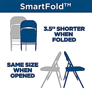 COSCO SmartFold® Fabric Folding Chair, 4-Pack, Gray