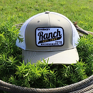 WHISKEY BENT HAT CO. The Zip Adjustable Snapback Meshback Trucker Hat (US, Alpha, One Size, Tan)
