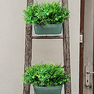 YXYQR 18PCS Outdoor Artificial Flowers Plants UV Resistant Bulk Fake Bushes Grass Mums Outside Faux Plastic Greenery Shrubs Arrangement for Front Porch Window Box Planter Hanging Basket Garden Wedding
