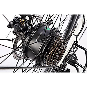 NARRAK Electric Bicycles, 350W Brushless Motor, 36V10Ah Removable Battery, Large M5 Display, 26" City e-Bike Step-Thru Frame, 20Mph Max Speed, Mountain e-Bike, for Adults (Black Color)