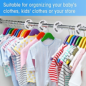 Blulu 20 Pack Clothing Rack Size Dividers Round Hangers Dividers