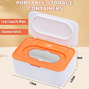 3 Pack Wipes Dispenser,Refillable Baby Wipe Dispenser,Baby Wipe Holder Keeps Wipes Fresh,Non-Slip Wipes Container with Sealing Design,Bathroom Tissues Wipes Case Box with Lids,Easy Open & Close