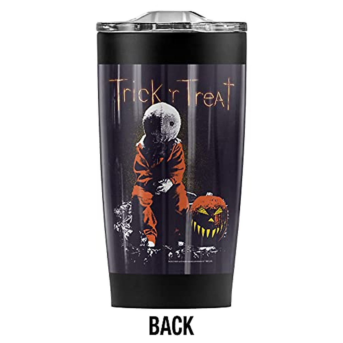Logovision Trick 'r Treat Sitting Sam Stainless Steel Tumbler 20 oz Coffee Travel Mug/Cup, Vacuum Insulated & Double Wall with Leakproof Sliding Lid | Great for Hot Drinks and Cold Beverages