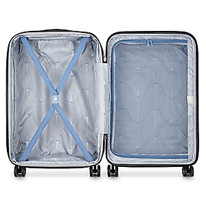 DELSEY Paris Cruise 3.0 Hardside Expandable Luggage with Spinner Wheels, Blue, Checked-Medium 24 Inch