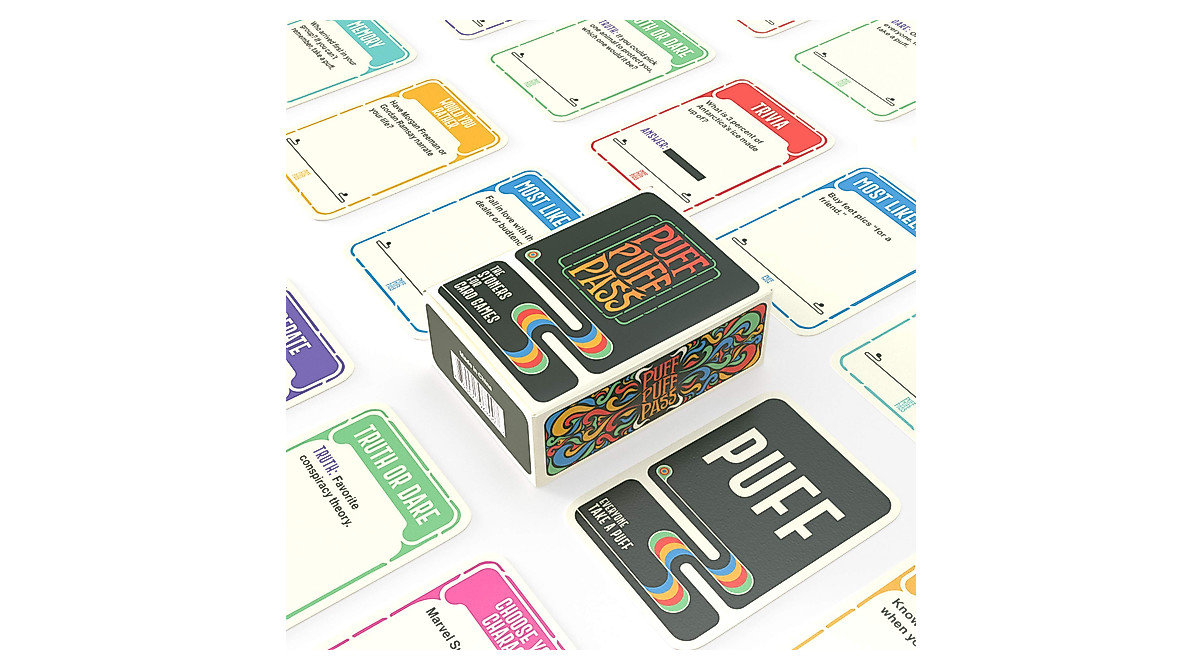 Puff Puff Pass Stoner Card Game - Funny Trivia & Conversation Starters