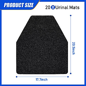 Nuanchu 20 Pack Nonslip Urinal Mats Urinal Floor Mats Water Absorption Urinal Mat Bathroom Urinal Floor Pads for Men's Bathroom Restroom (Black)