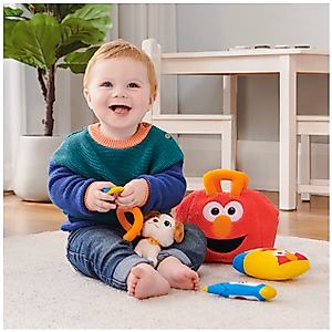 GUND Sesame Street Official Furry Friends Forever Elmo & Tango Checkup Playset, Premium Plush Sensory Playset for Ages 1 & Up, Red, 8”