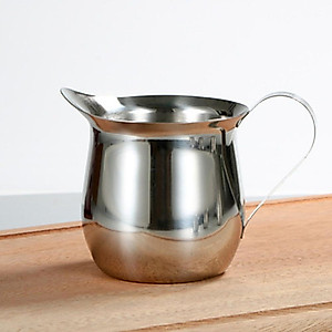 generic 2/3/5/8oz Milk Frothing Pitcher,Stainless Steel Jug Milk Frother Cup Coffee Milk Pouring Jug Espresso Cup for Milk Coffee Cappuccino Latte Art(240ml 8oz)