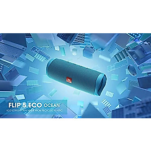 JBL FLIP 5 Waterproof Portable Bluetooth Speaker - Eco Blue (Renewed)