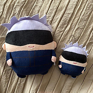 AMNPOLEN Anime Plush Doll Figures Gojo Satoru/Yuji Itadori Plushie Stuffed Toys Keychain Cosplay Props Gift for Fans (Gojo Satoru (A), 10cm/3.94inch)