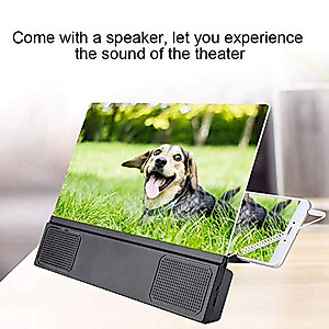 Lazmin 12 inch Smartphone Magnifying Glass, 3D HD Stereoscopic Phone Screen Enlarger Screen Magnifier Video Amplifier