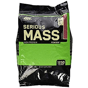 Optimum Nutrition Serious Mass Strawberry Weight Gain Protein Powder | 12 lbs