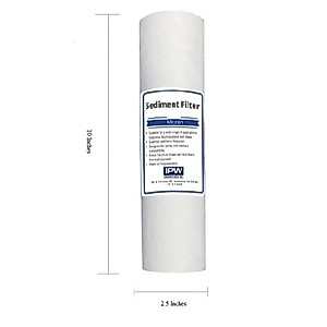 IPW Industries Inc. Replacement 10-Inch, Sediment Pre-filters for Whole House Water Filter Systems, 5 Micron, Pack of 4